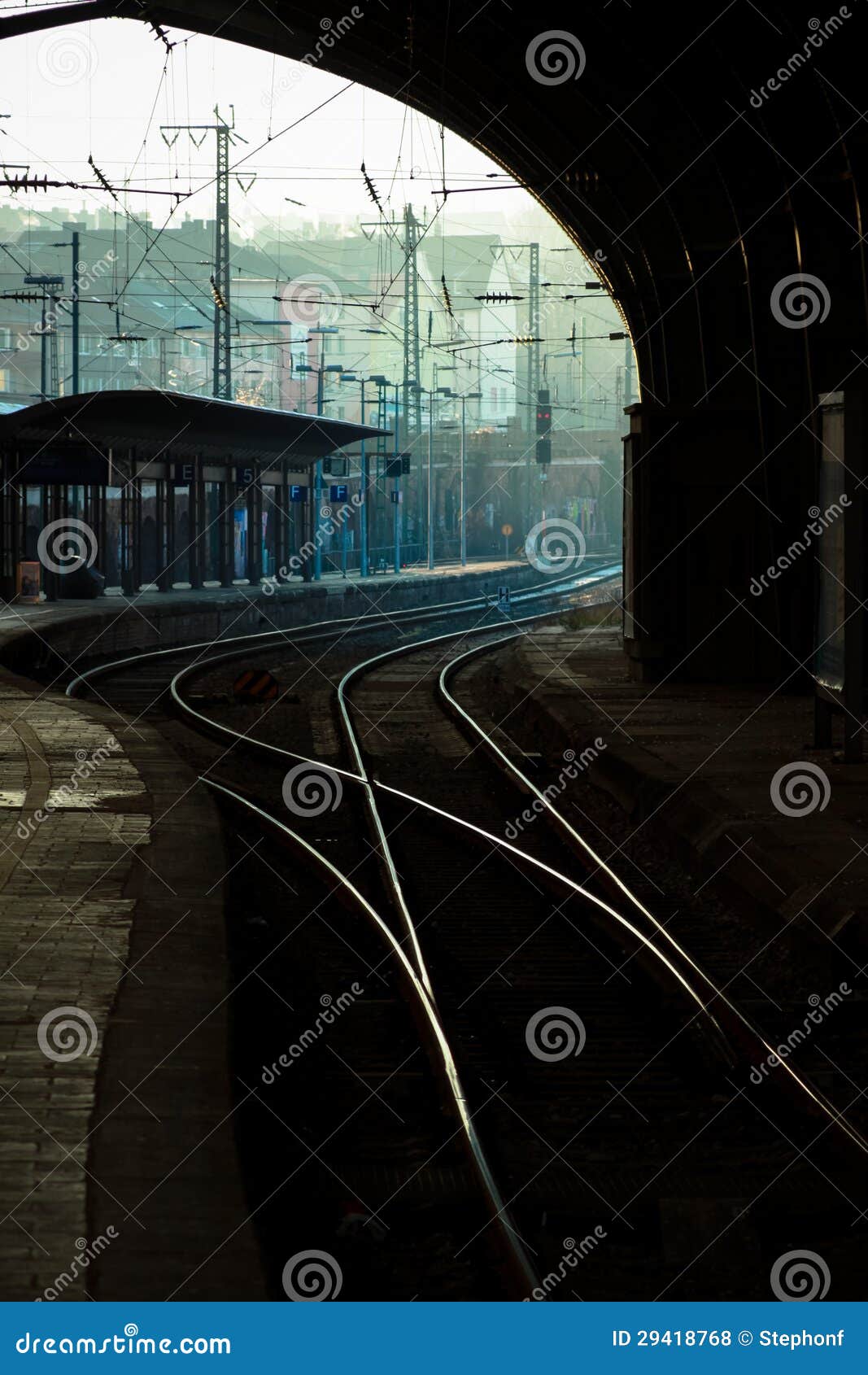 Railroad Tracks stock photo. Image of ramp, morning, railway - 29418768