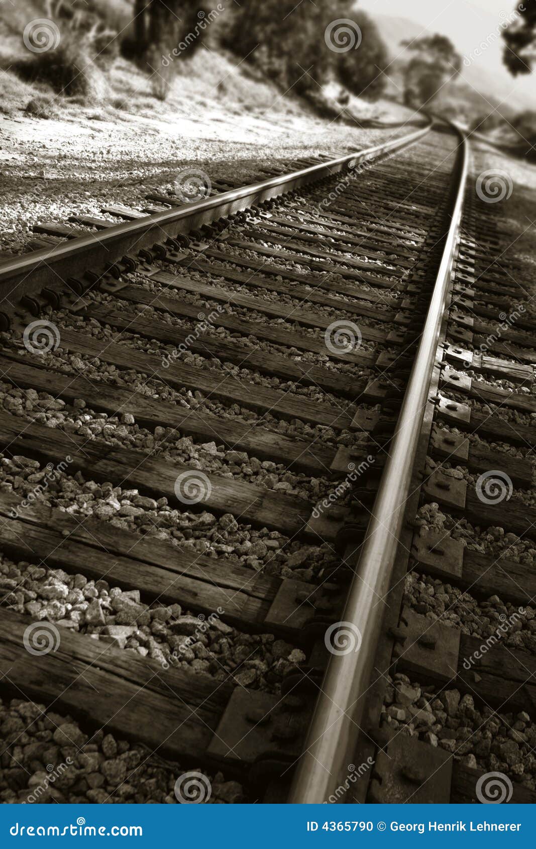 Railroad Tracks stock photo. Image of path, industrial - 4365790