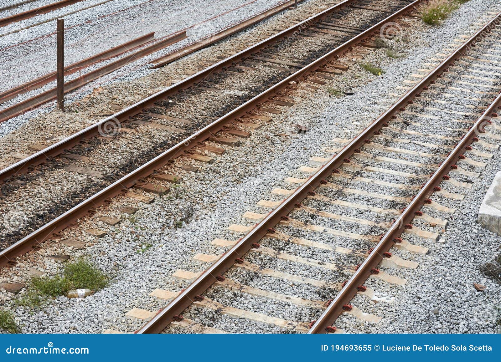 Two Parallel Railroad Bridges Seen From The Underneath Up To The Sky ...