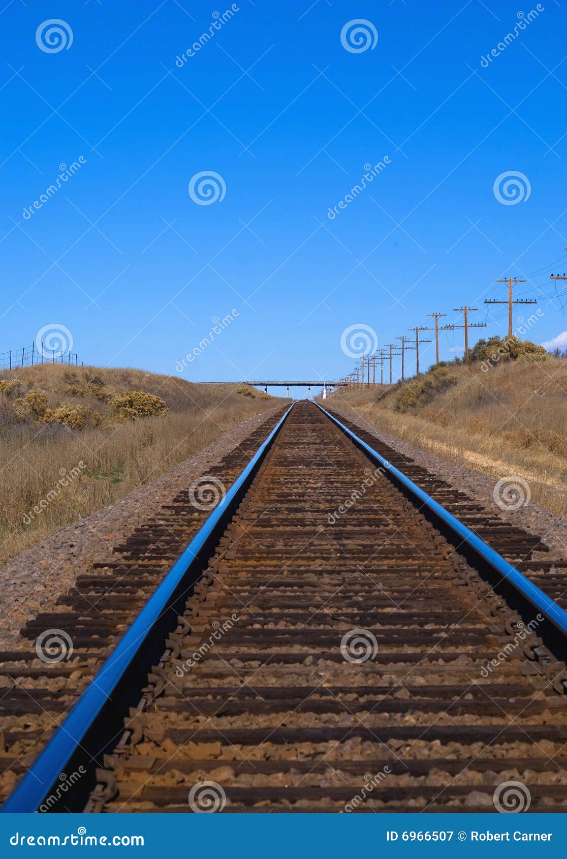 Railroad Tracks Across the Plains Stock Image - Image of dark, railroad ...