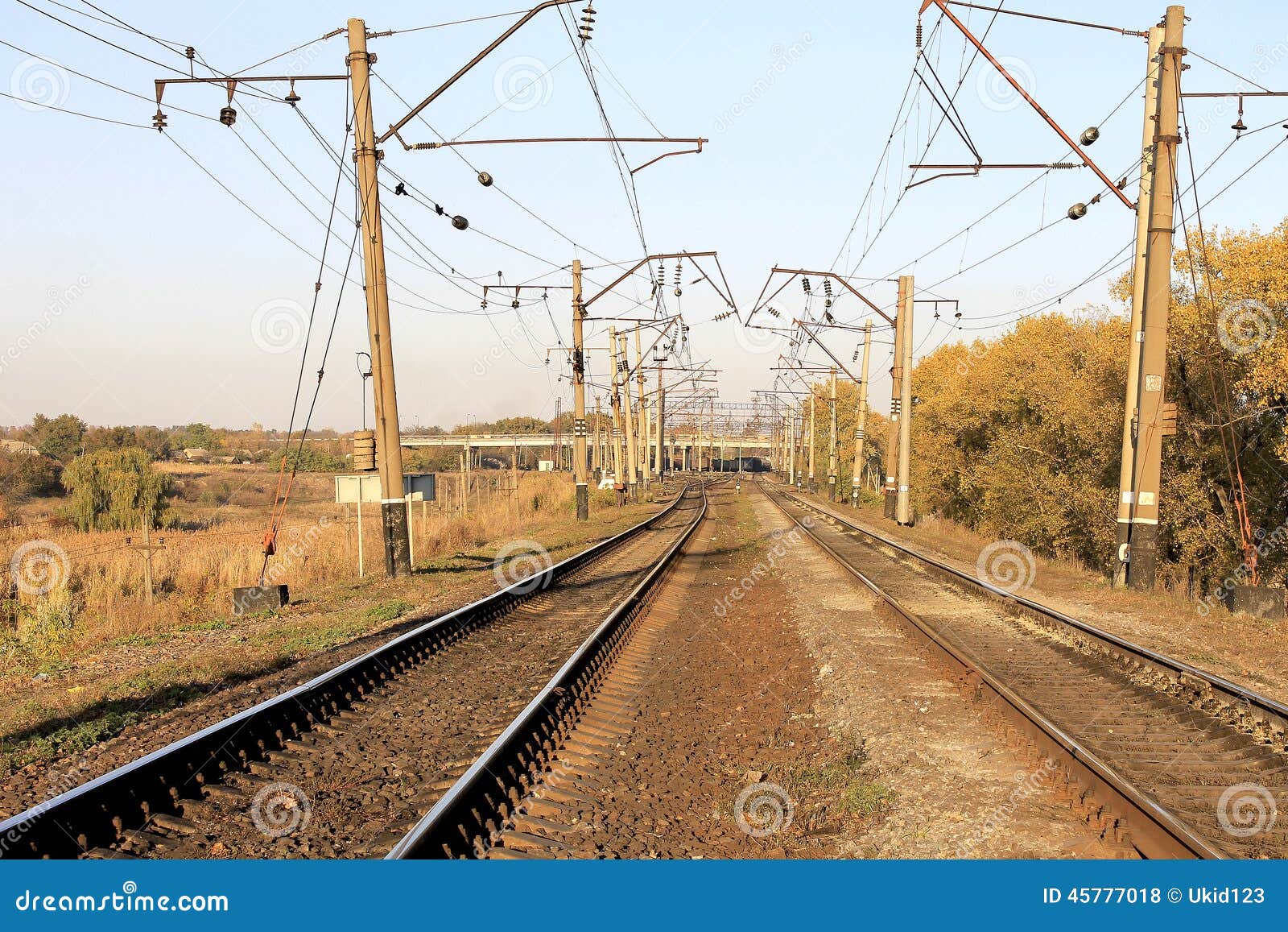 Railroad tracks stock photo. Image of cloud, grass, scenics - 45777018
