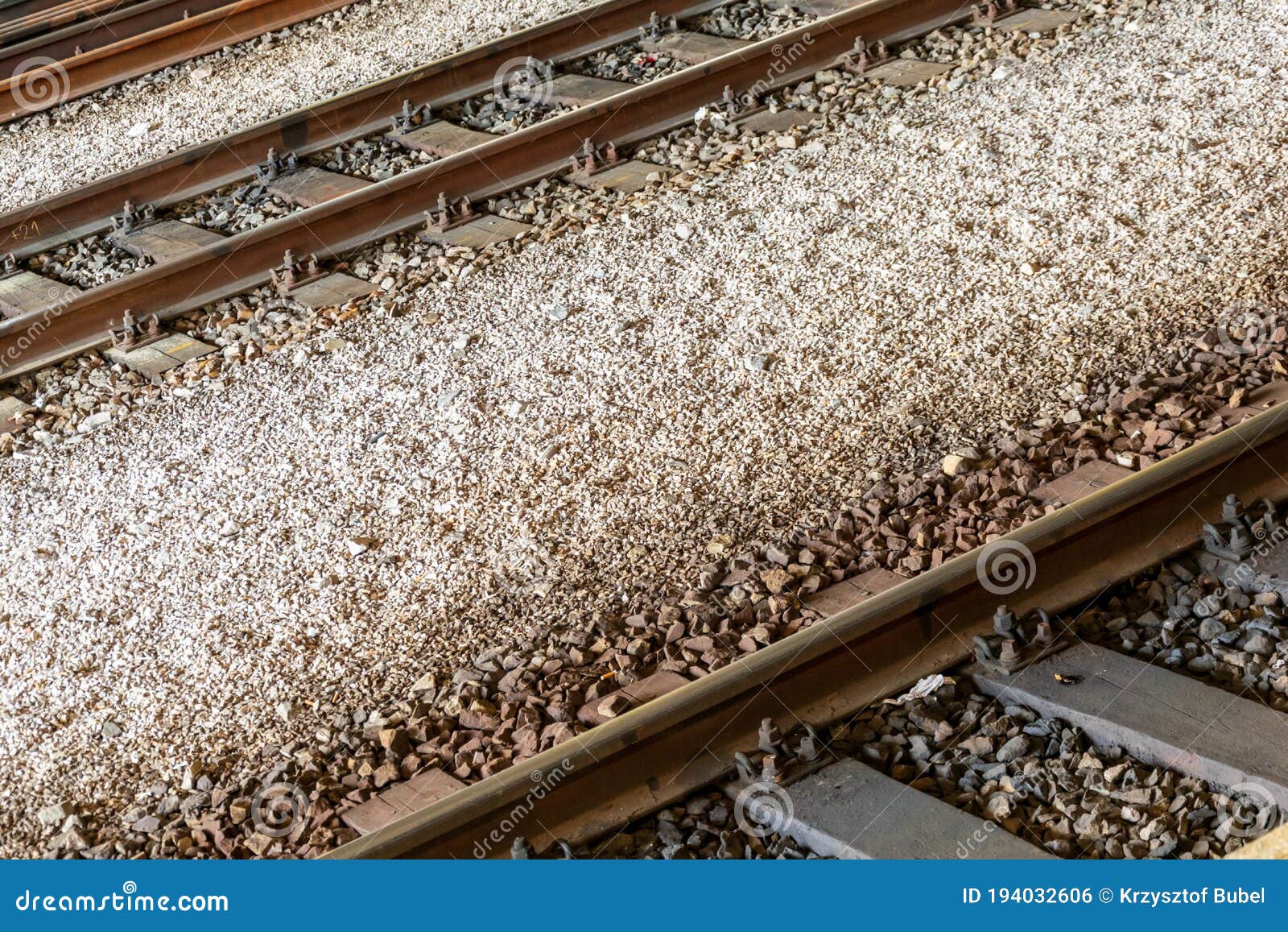 Railroad Tracks . Background or Texture Stock Photo - Image of ...