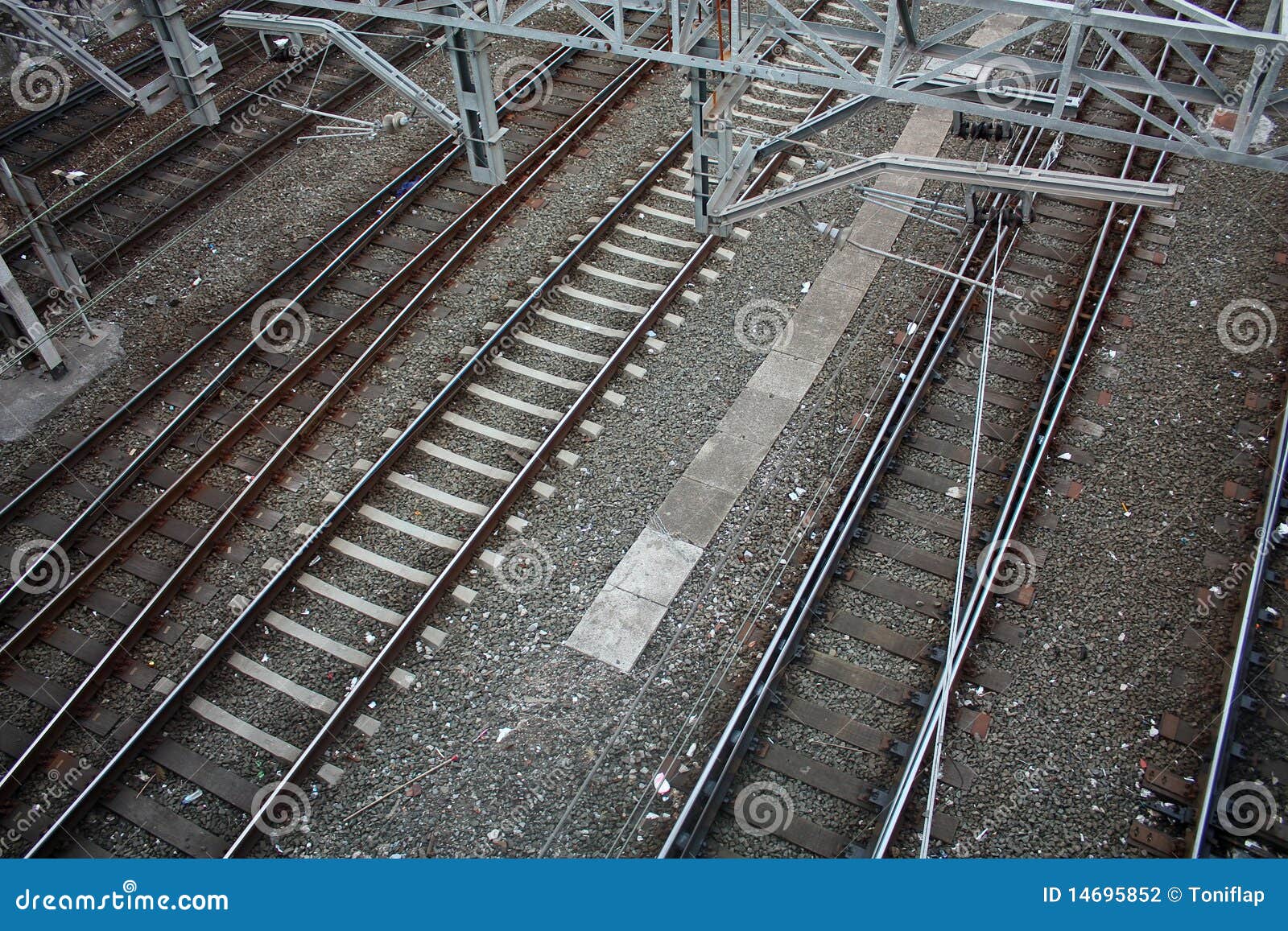 Rail Catenary Overhead Line, Power Transmission Line Tower Stock ...