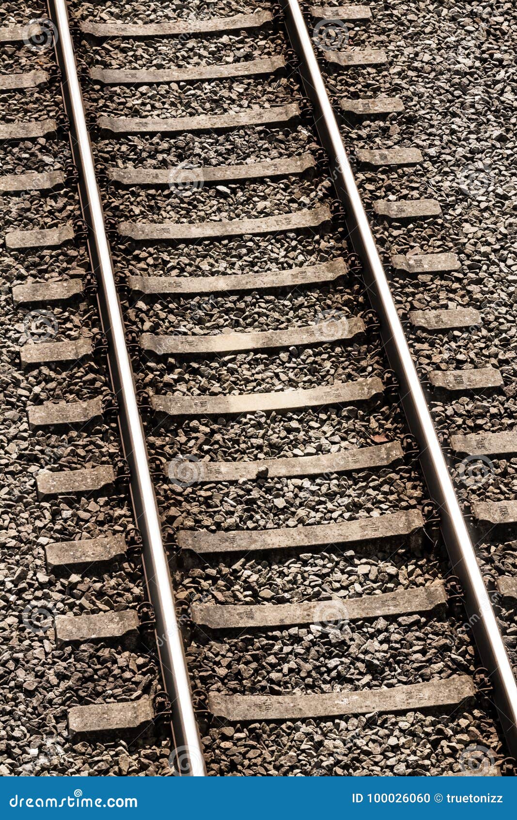 Railroad tracks stock photo. Image of metal, rocks, railroad - 100026060