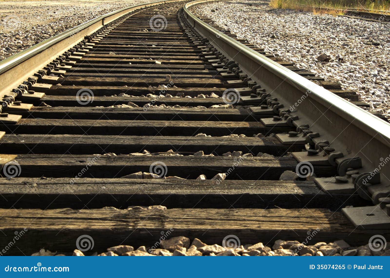 Railroad tracks stock image. Image of path, spikes, industry - 35074265