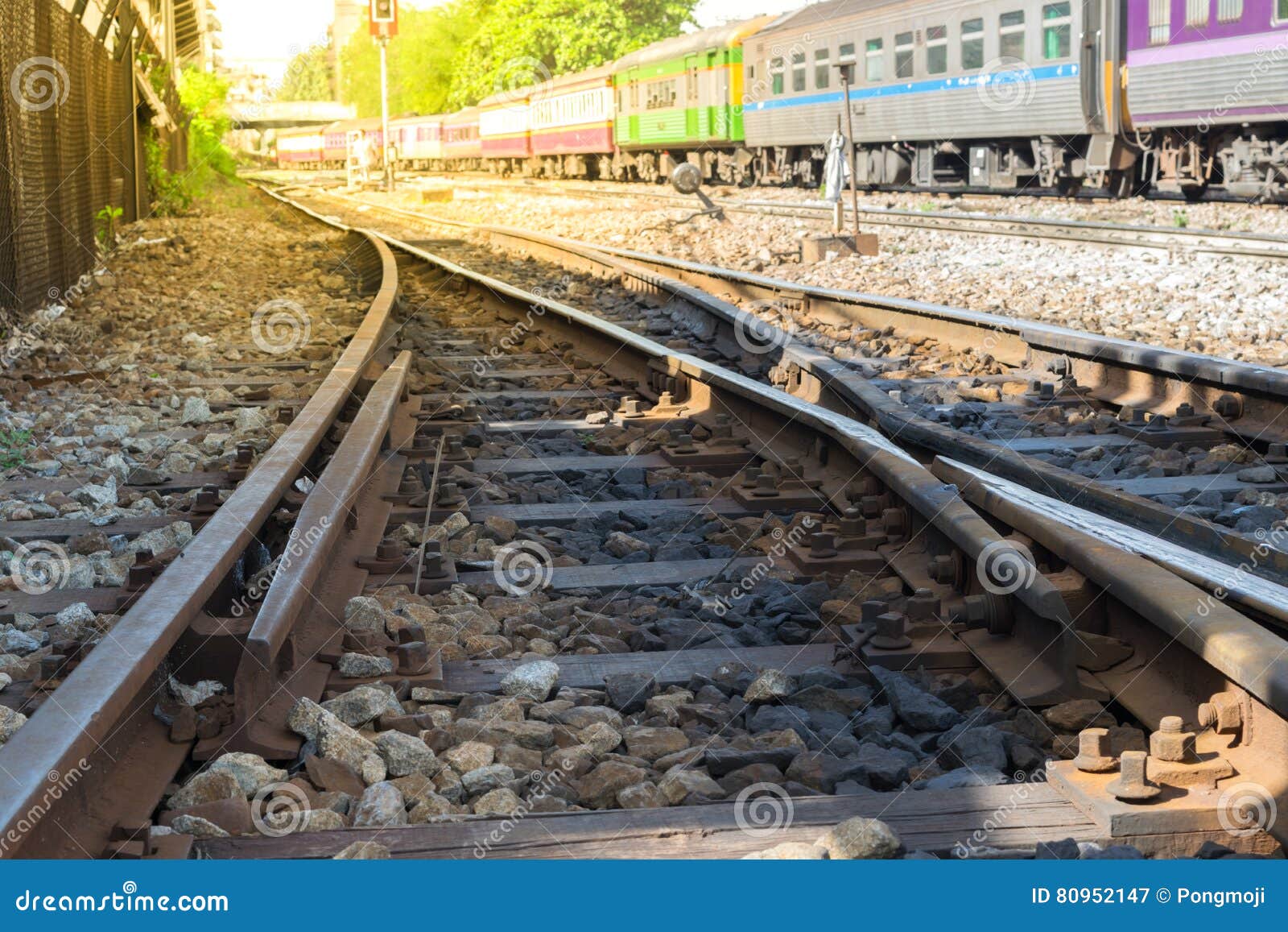 Railroad tracks crossing stock image. Image of crossroad - 80952147