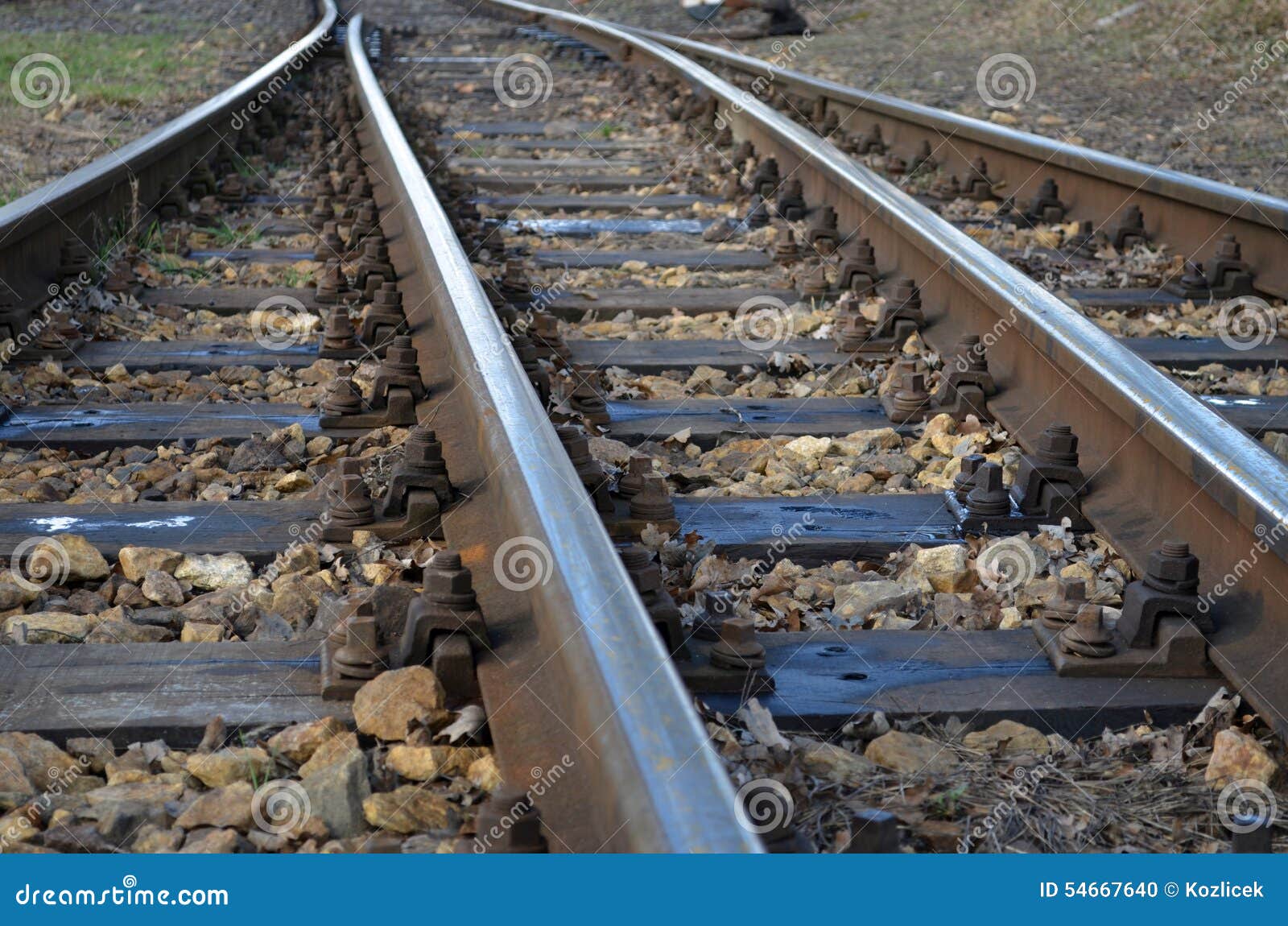 Railroad tracks stock photo. Image of travel, railroad - 54667640