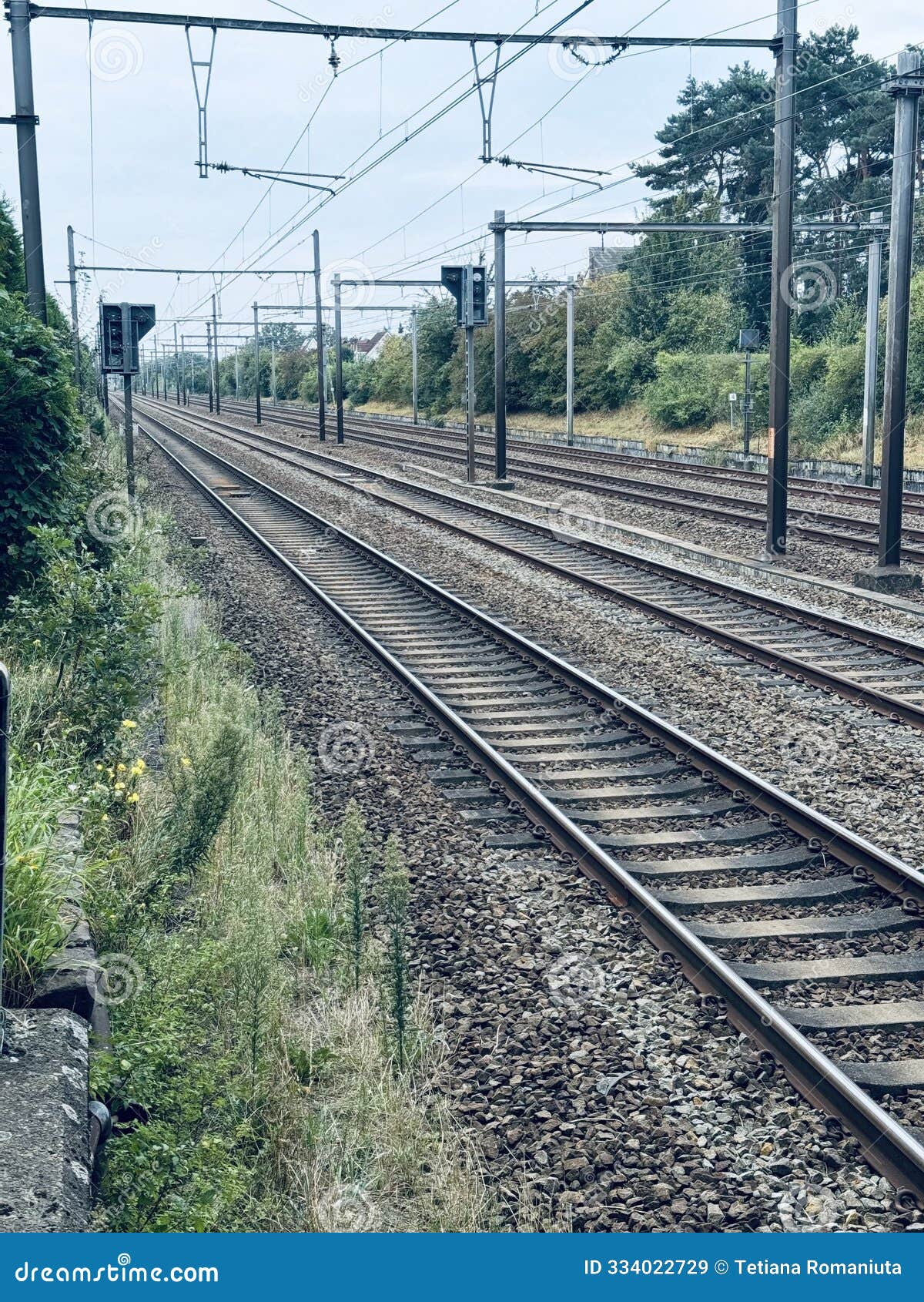 Empty Railway Tracks or Railroad or Railways Stock Image - Image of ...
