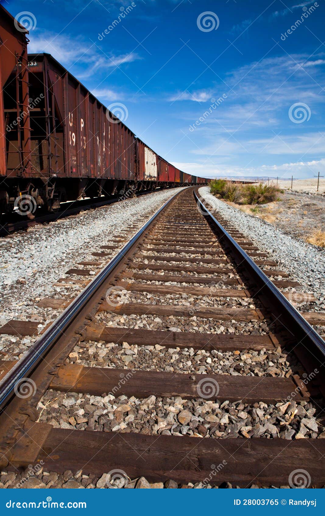 Railroad Tracks Fading stock image. Image of long, gravel - 28003765