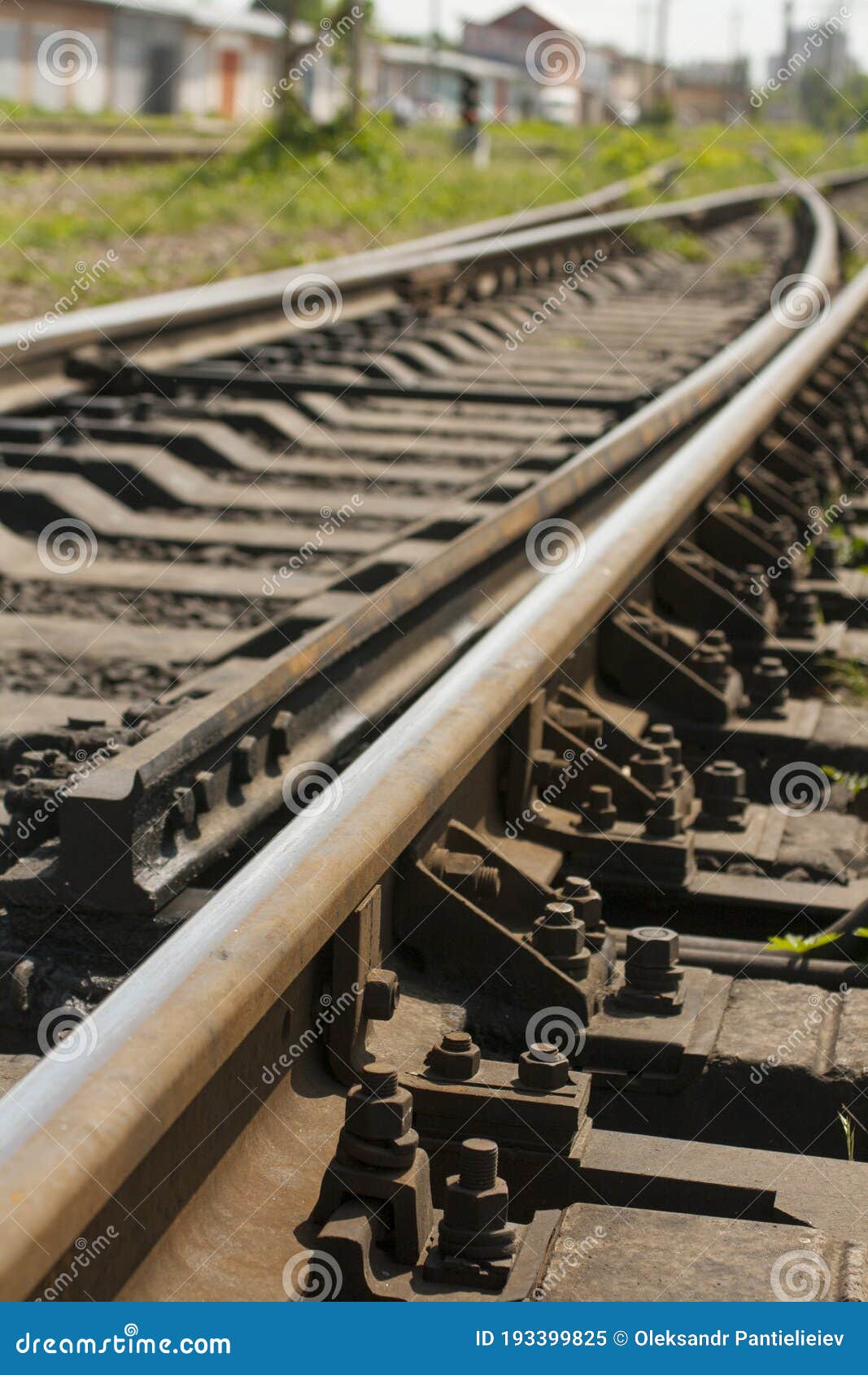 Railroad Tracks Go into the Distance Stock Image - Image of diverse ...