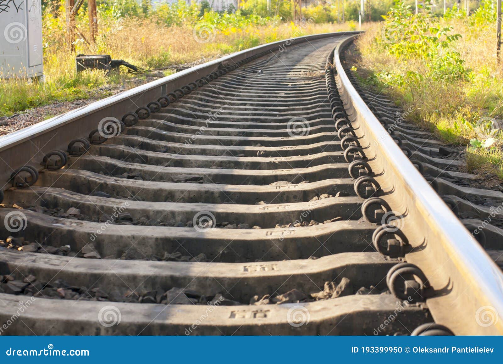 Railroad Tracks Go into the Distance Stock Photo - Image of perspective ...