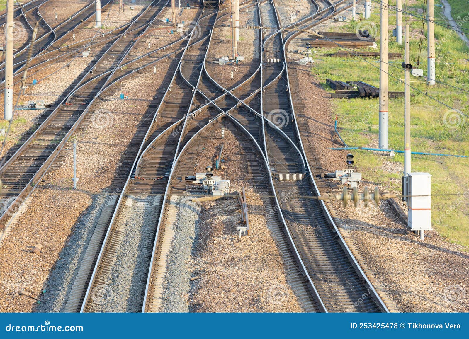 Railroad Tracks Going into the Distance Stock Photo - Image of ...
