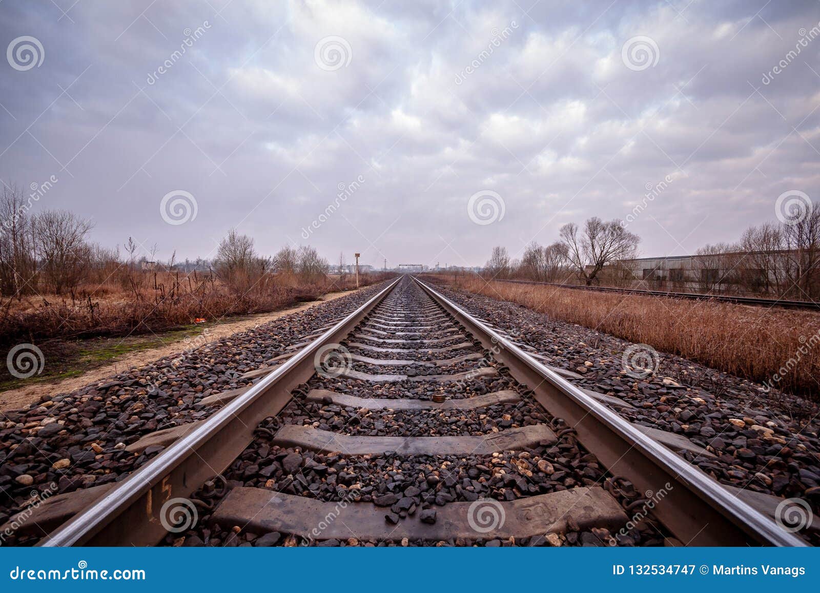 Railroad Tracks and Ground Details Stock Image - Image of trip, train ...