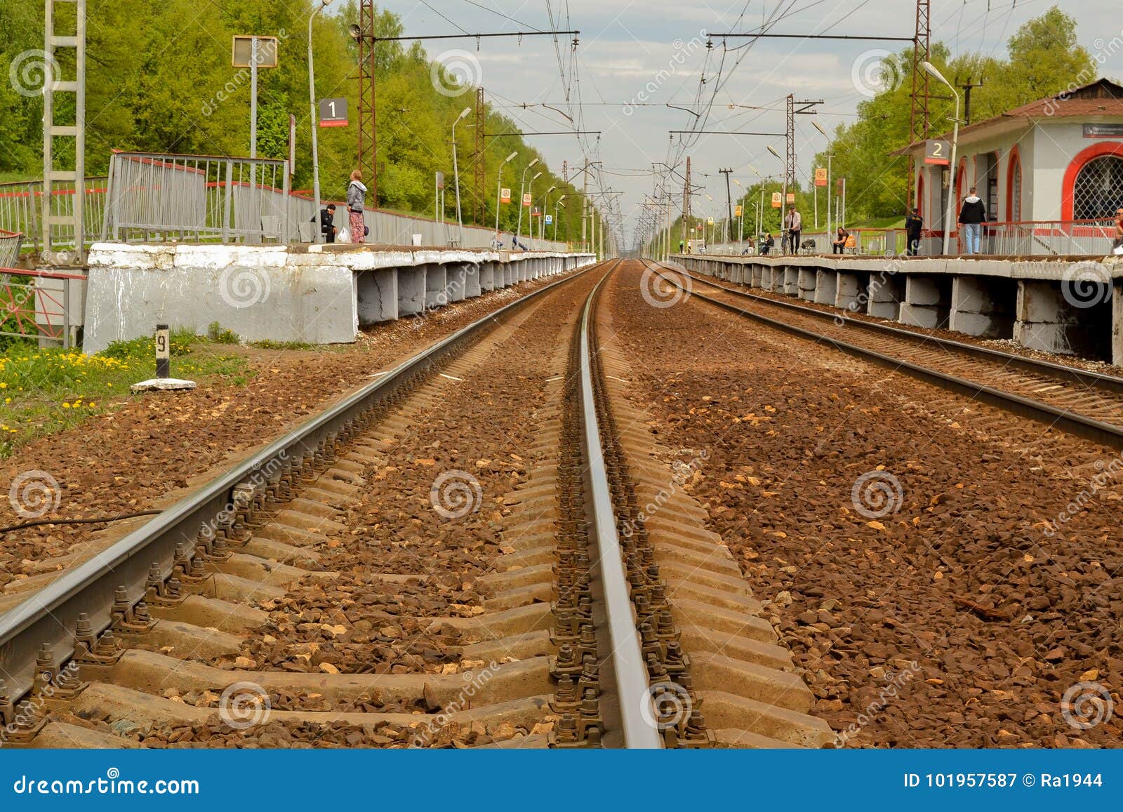 Railroad Tracks and Landing Platforms. Russia. Editorial Photography ...