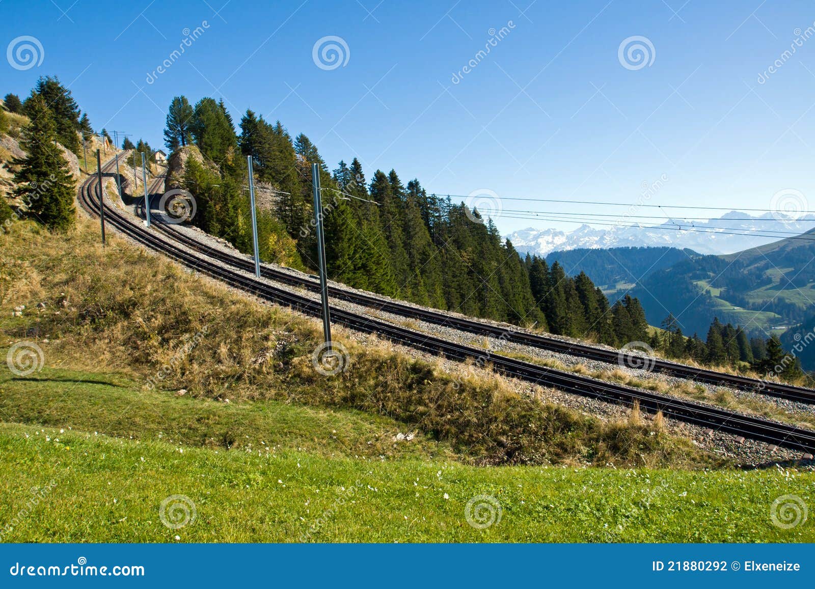 Railroad Tracks in the Mountains Stock Photo - Image of rock, rocky ...