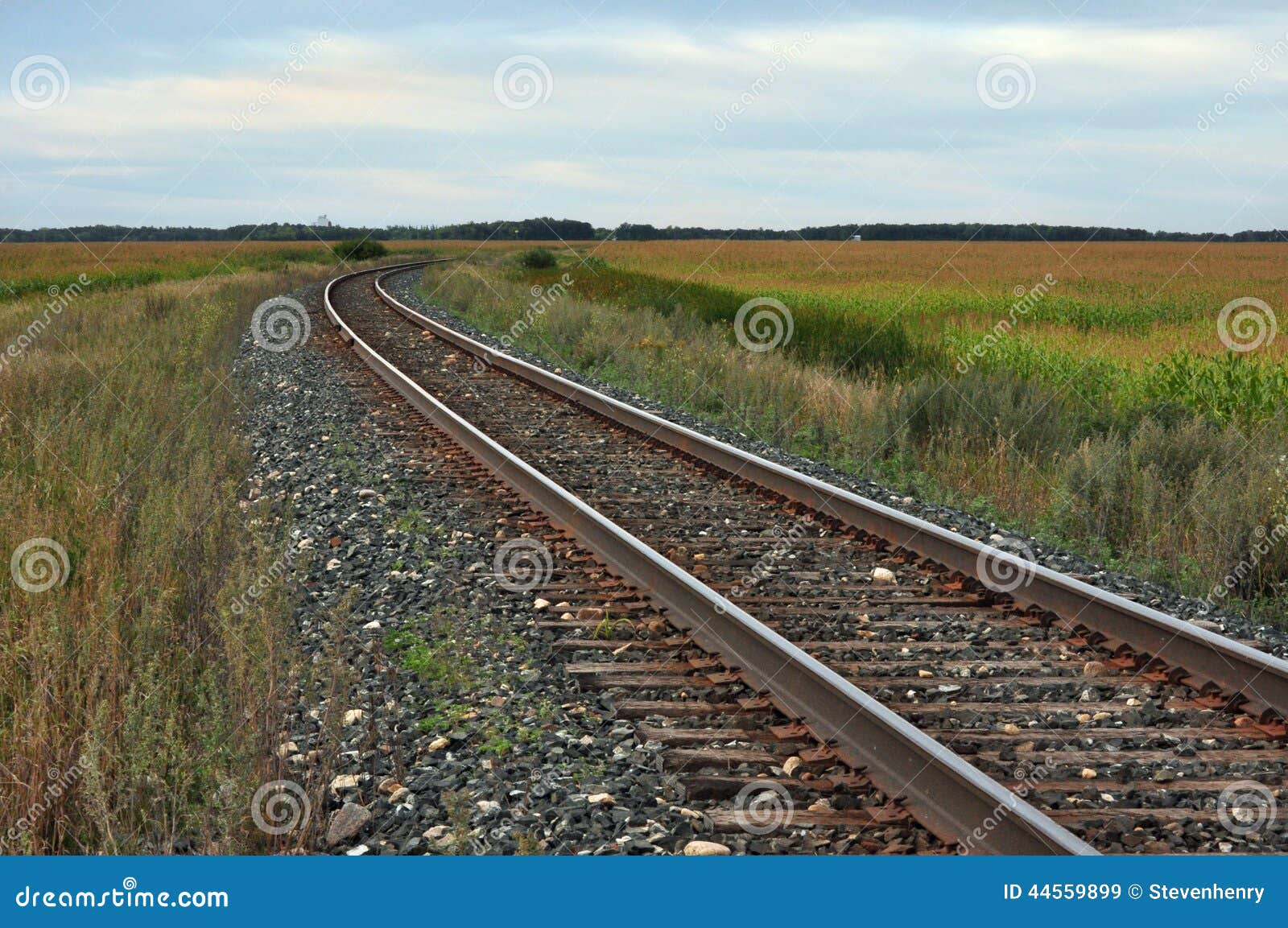 Railroad Tracks on the Prairie Stock Image - Image of iron, rural: 44559899