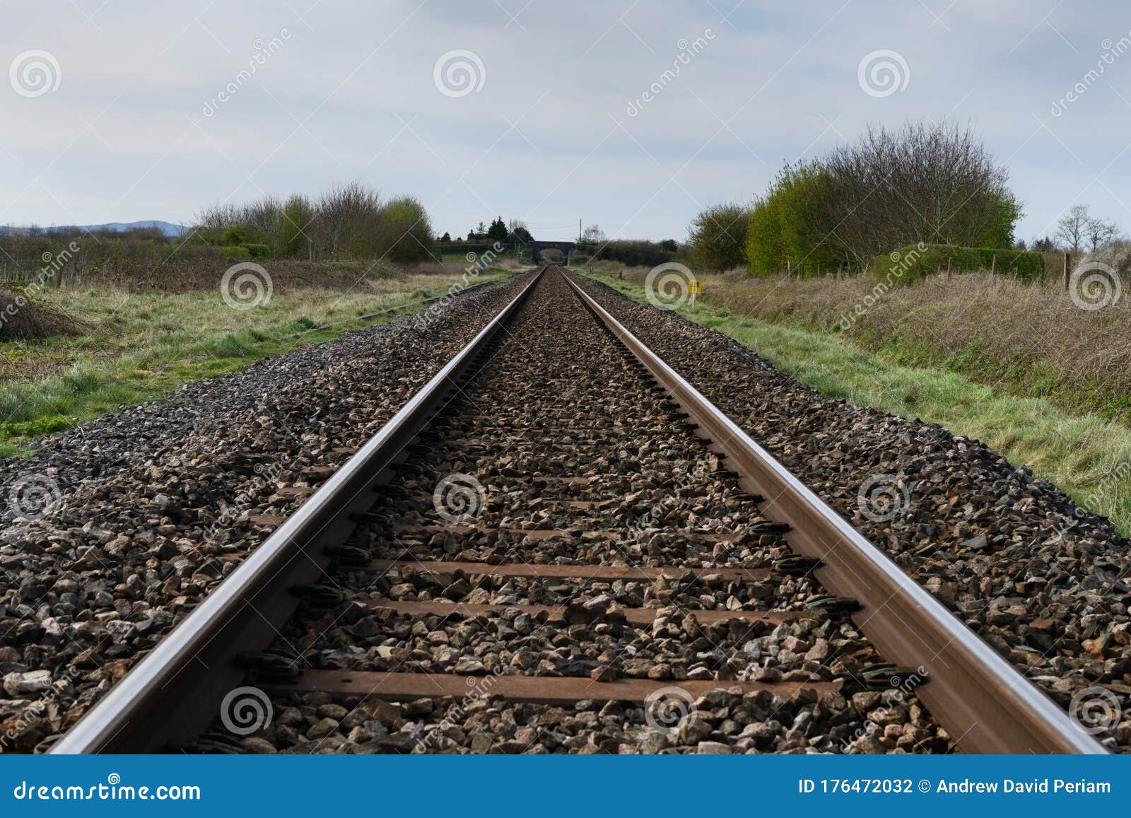 Railroad Tracks in Rural England Stock Photo - Image of outdoors ...