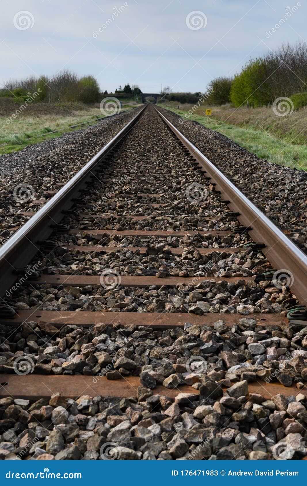 Railroad Tracks in Rural England Stock Image - Image of outdoors ...