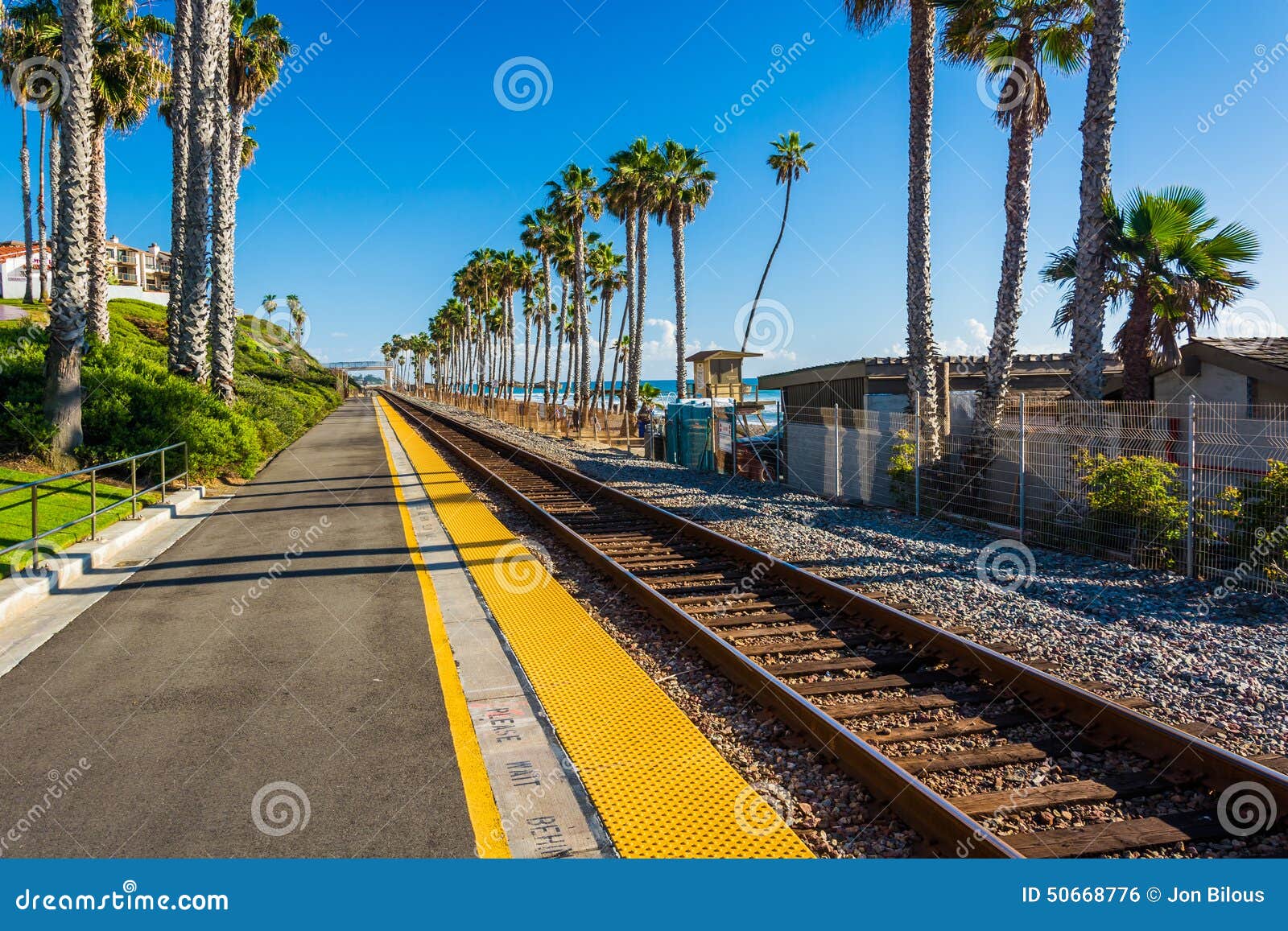 Railroad Tracks in San Clemente Stock Photo - Image of city, landscape ...