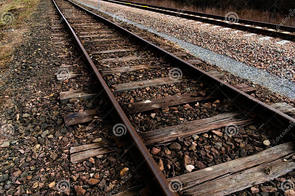 Railroad tracks stock photo. Image of stones, travelling - 306914484