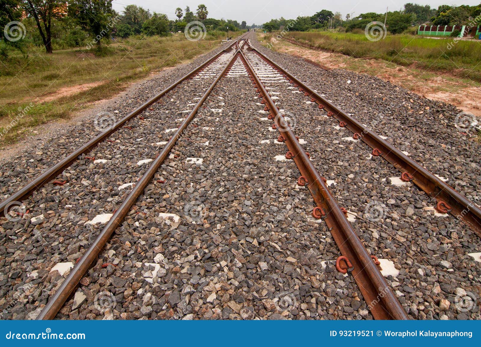 Split In The Tracks. Stock Image | CartoonDealer.com #50723089