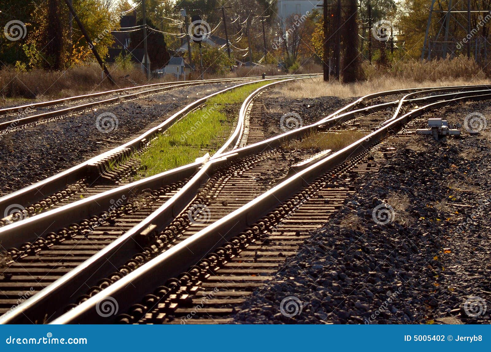 Railroad Tracks And Switches Royalty-Free Stock Image | CartoonDealer ...