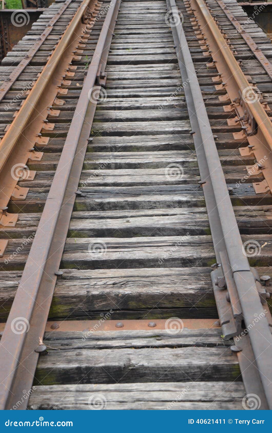 Railroad tracks and ties stock image. Image of train - 40621411
