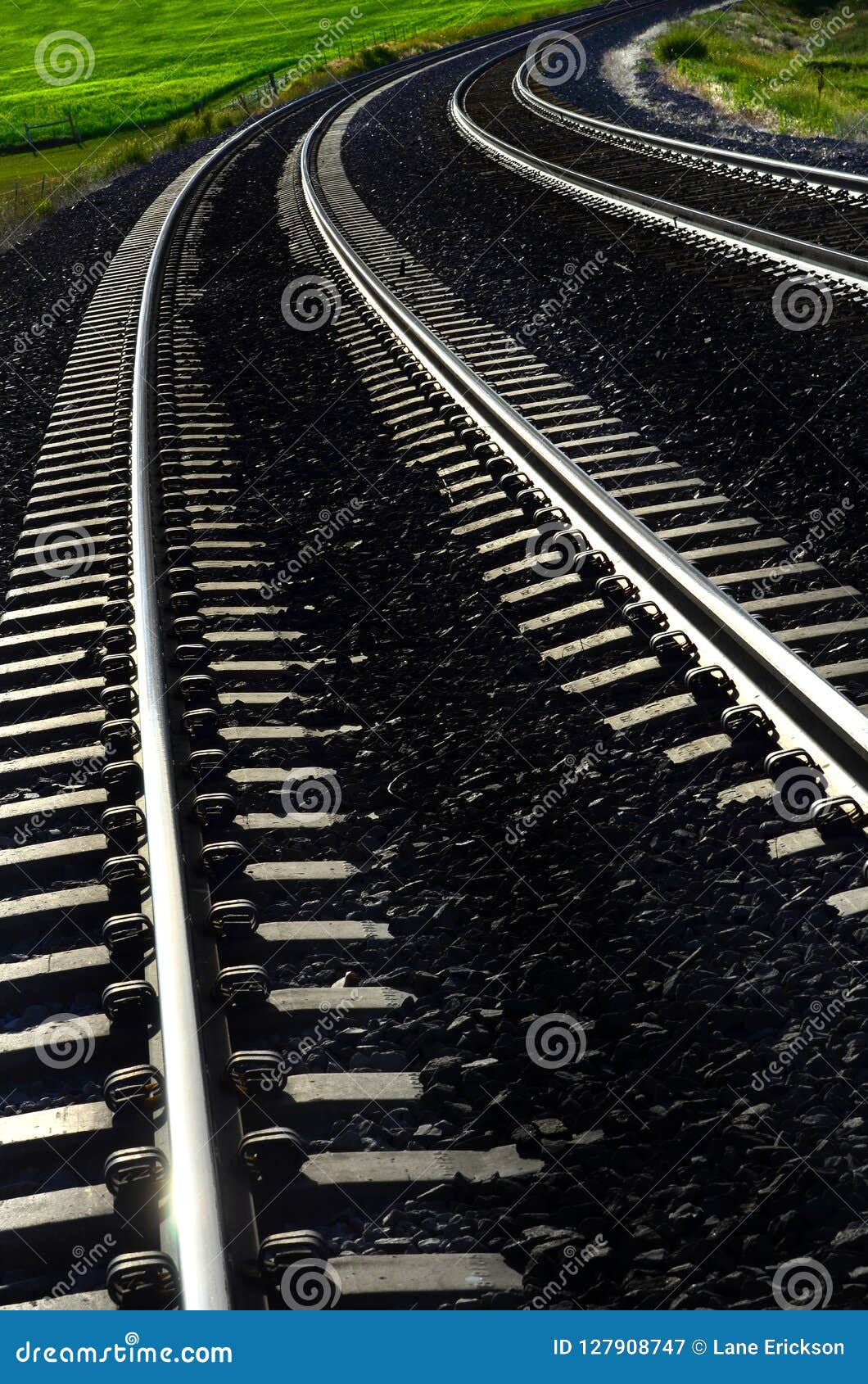 Railroad Tracks for Transportation and Shipping Stock Image - Image of ...