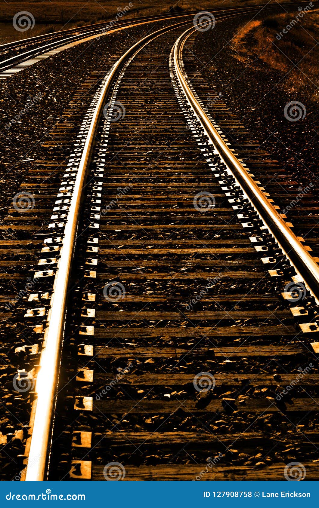 Railroad Tracks for Transportation and Shipping Stock Photo - Image of ...