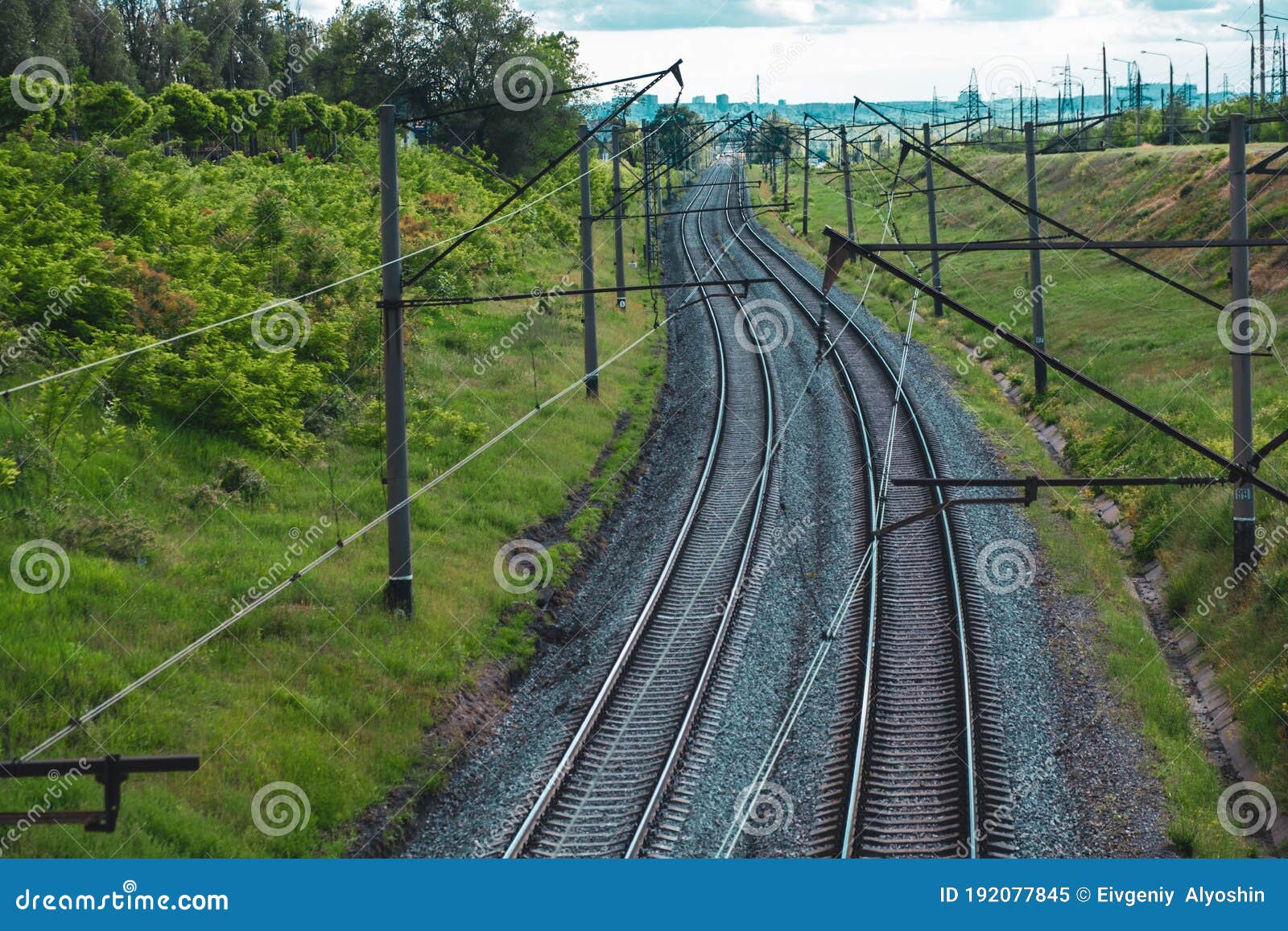 Railroad Tracks. Two Railway Tracks. Railroad Tracks Stock Image ...