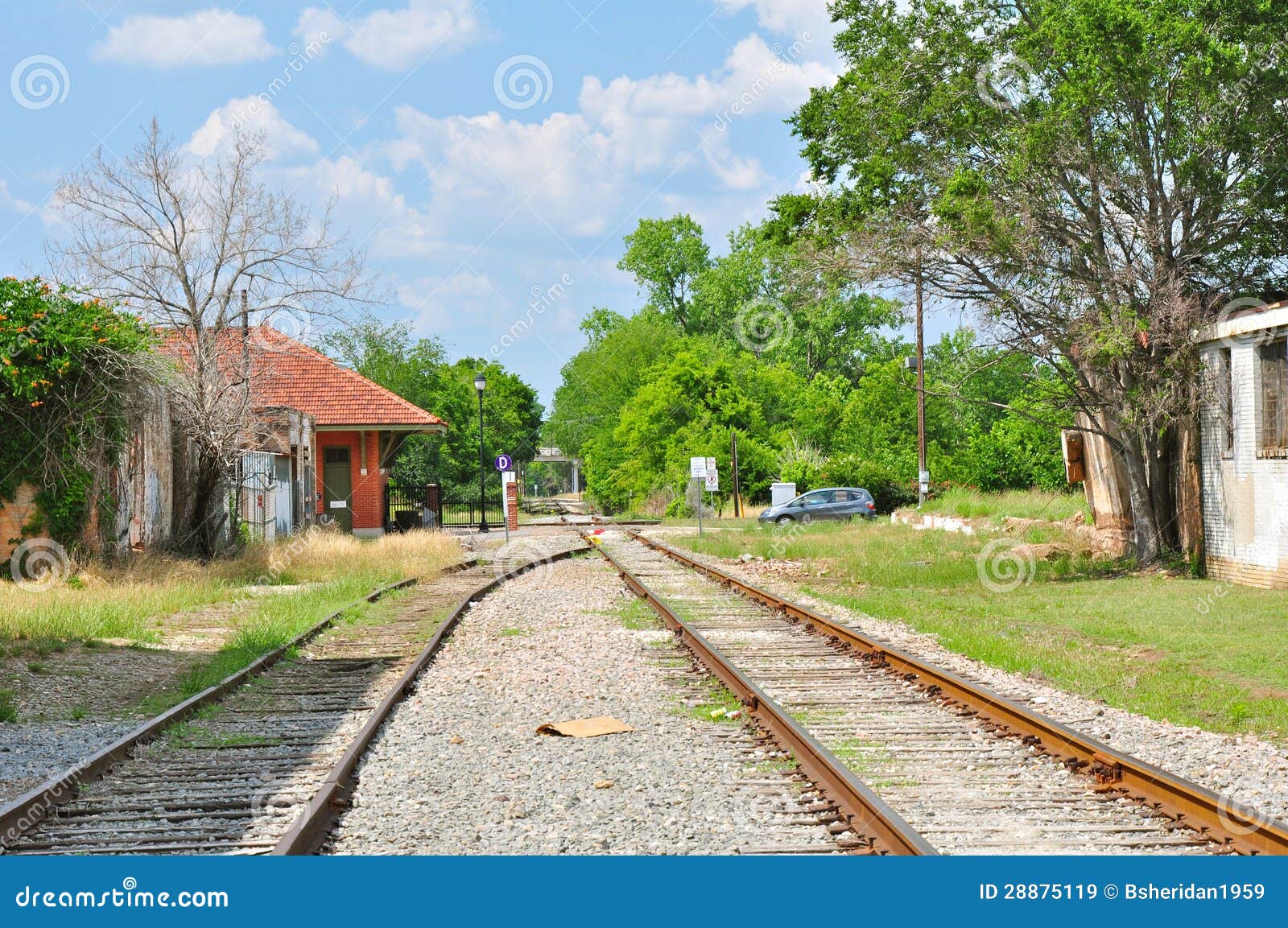 Railroad Tracks in Tyler, Texas Stock Image - Image of cotton, clouds ...