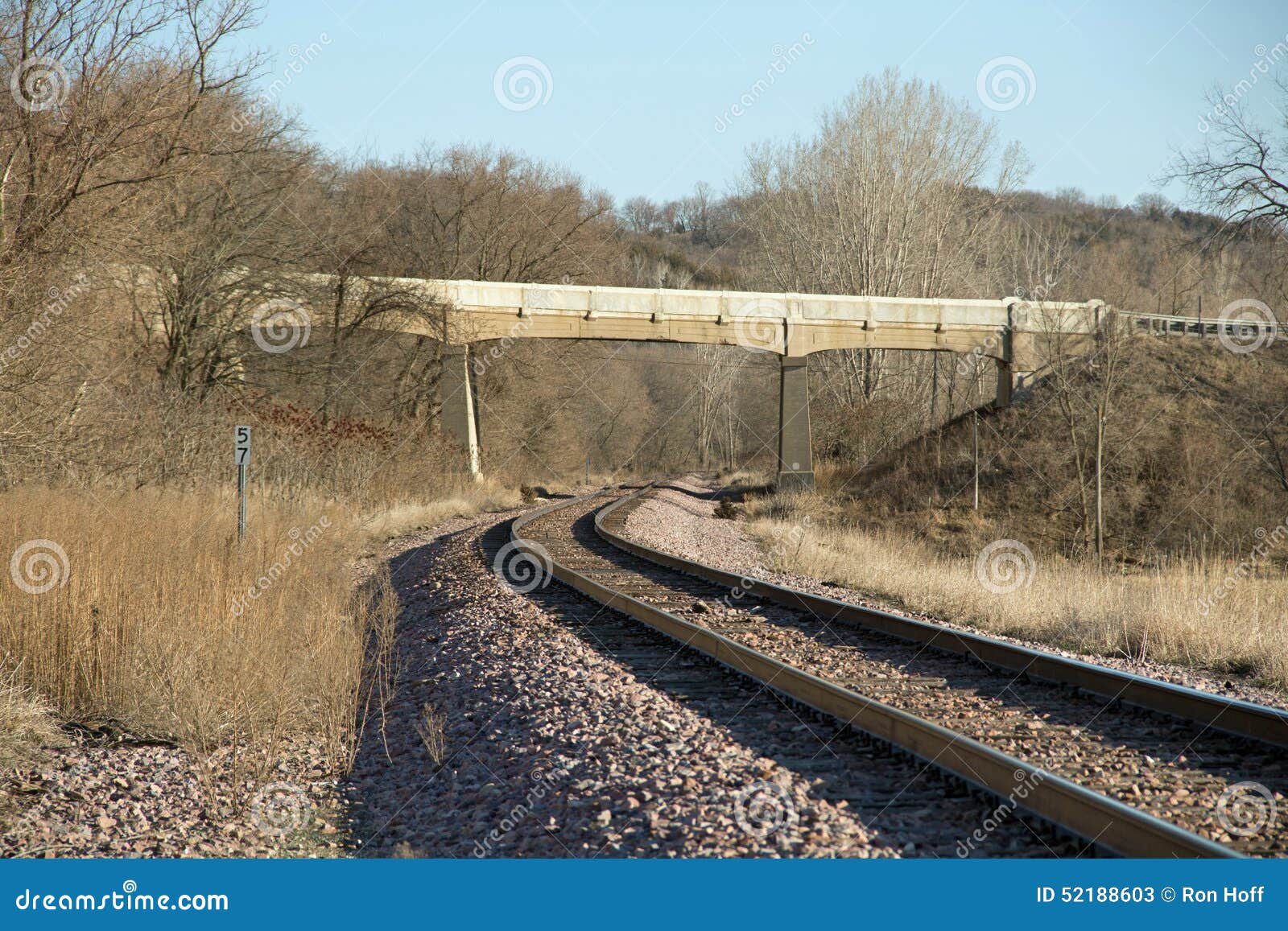 Railroad Tracks Under a Bridge Stock Image - Image of rails, english ...