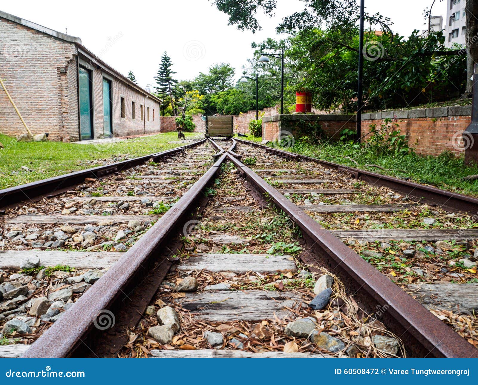 Railroad Tracks stock photo. Image of gravel, bright - 60508472