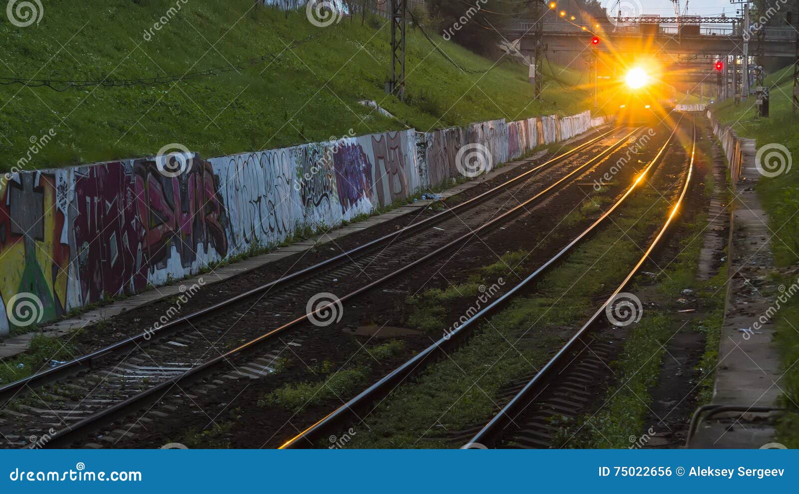 Railroad train fast motion stock photo. Image of transit - 75022656