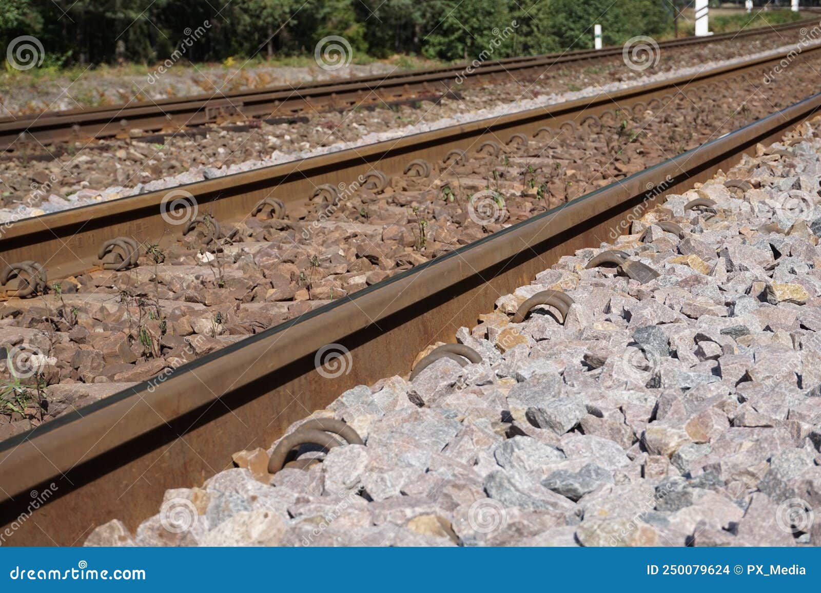 Railroad/ Train Track - Side View Stock Photo - Image of side ...