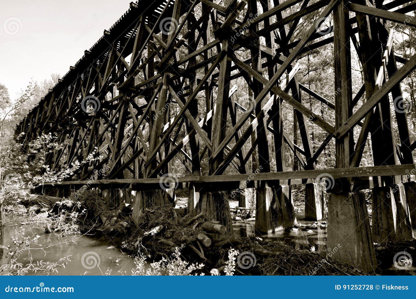 Railroad Trestles and Bridge Stock Photo - Image of sand, river: 91252728