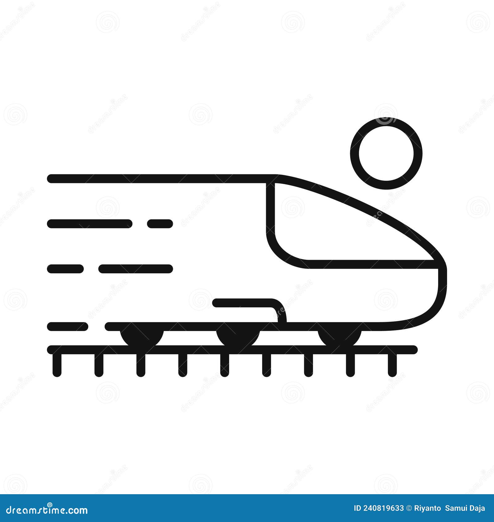 Railroad Trip Icon Black and White Illustration Stock Vector ...