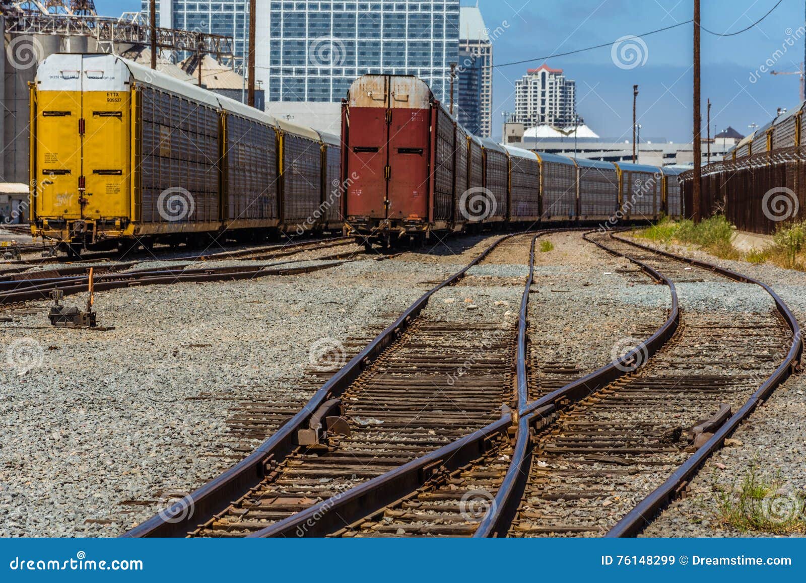 Railroad stock image. Image of split, background, dual - 76148299