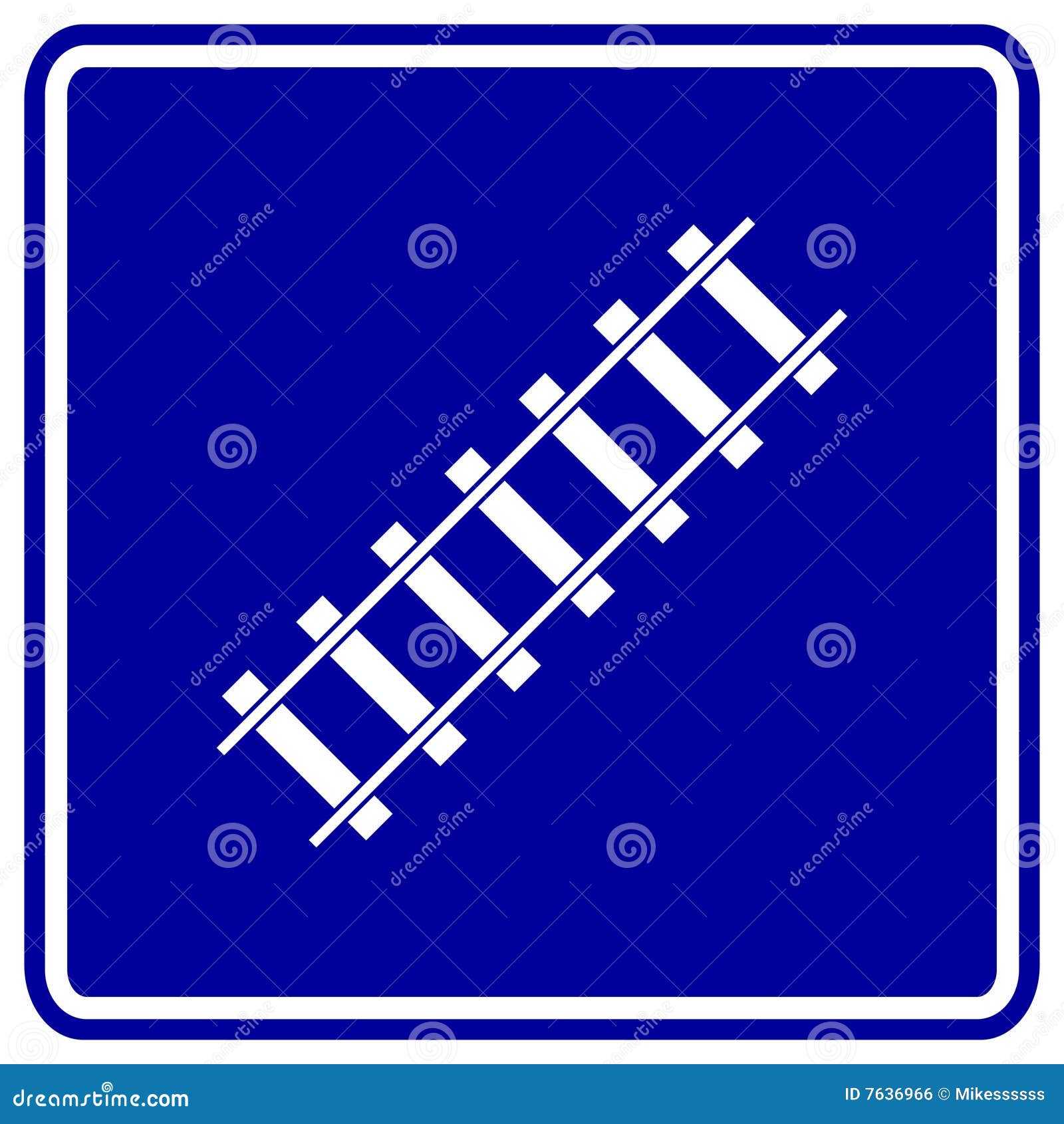 Railroad vector sign stock vector. Illustration of vector - 7636966
