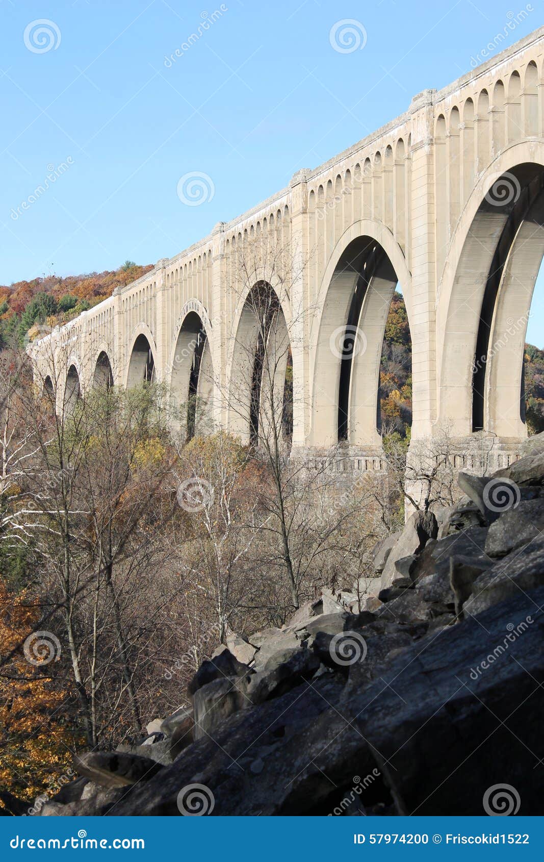 Railroad Viaduct stock photo. Image of support, rail - 57974200