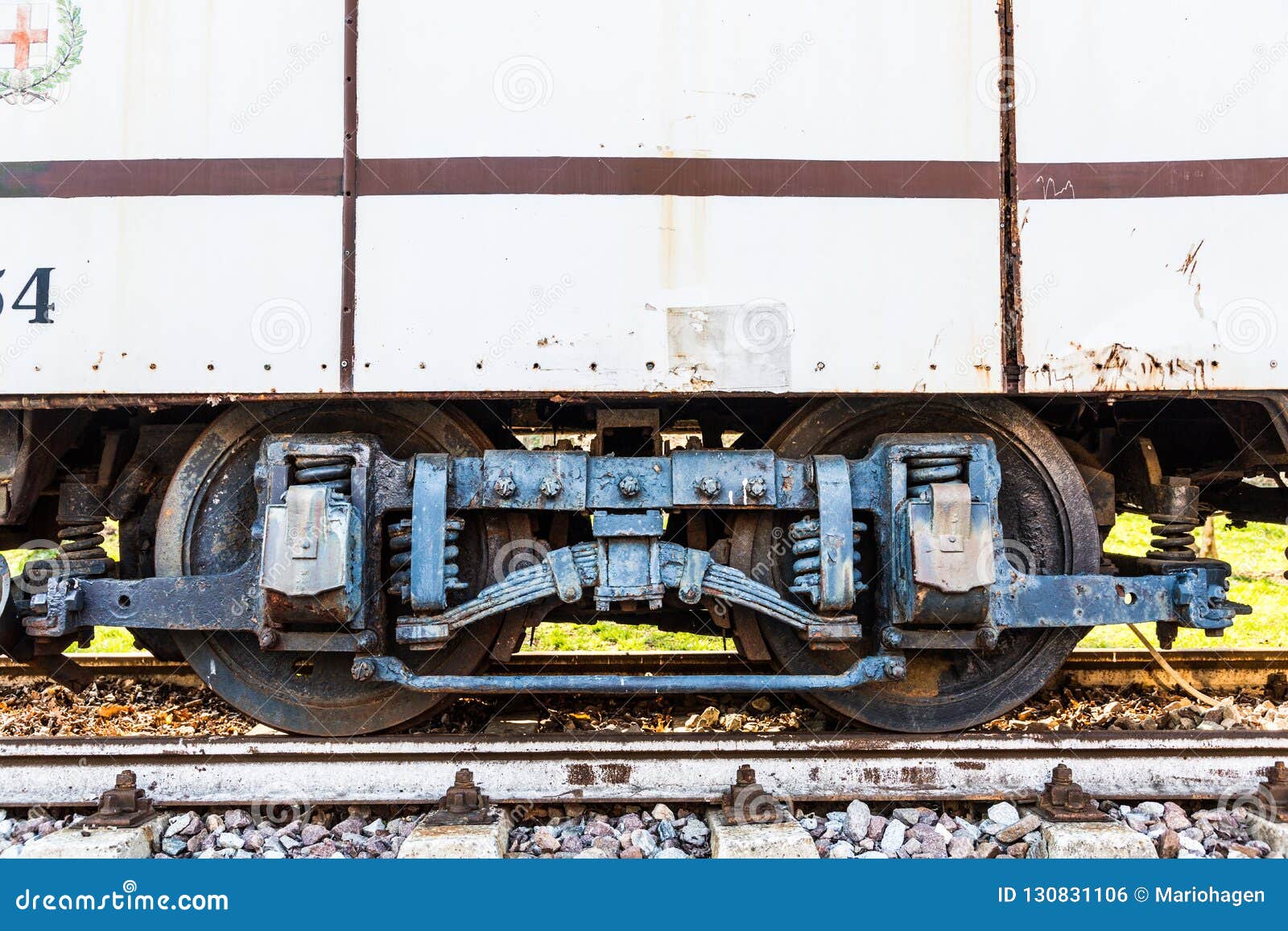 Railroad wagon wheel pair stock photo. Image of passenger - 130831106