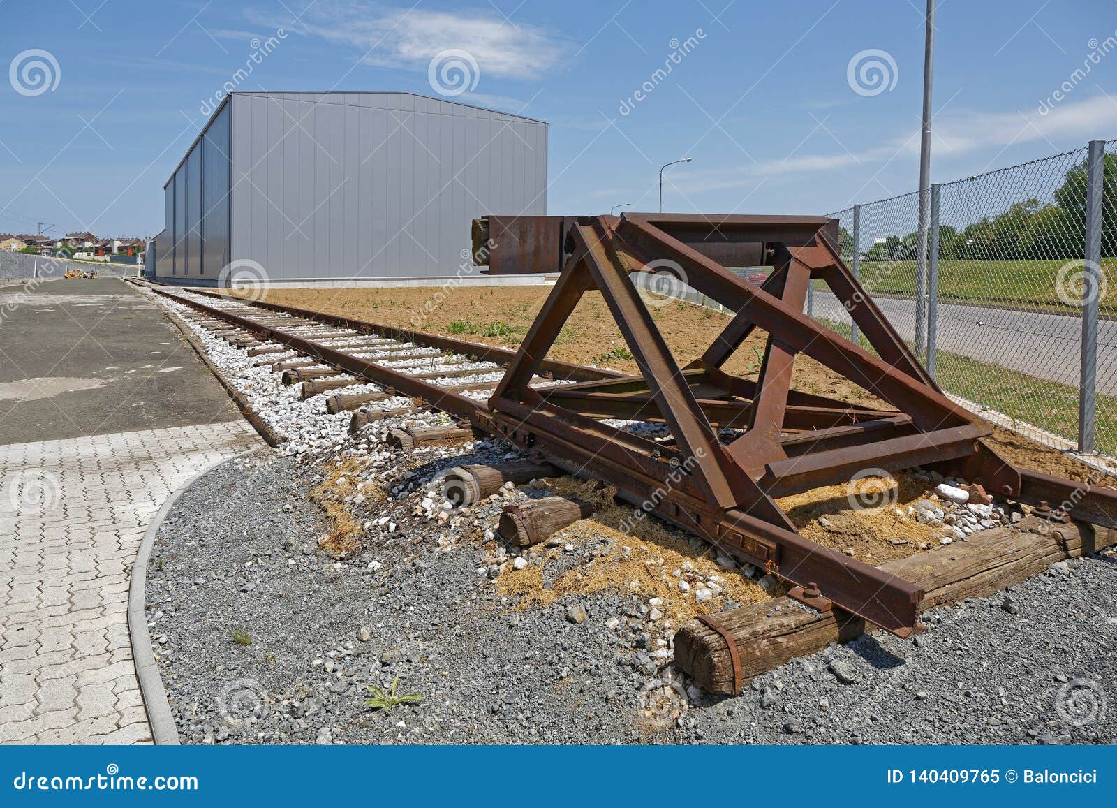 Railroad Warehouse stock image. Image of grey, rails - 140409765