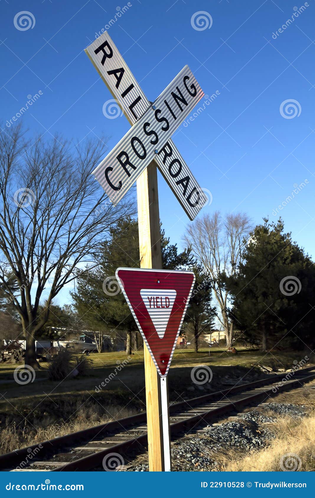 Railroad Warning Signs stock photo. Image of signal, crossing - 22910528