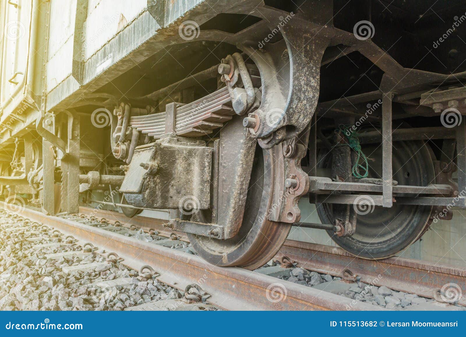 Railroad Wheel on Rail for Transport Stock Photo - Image of retro ...