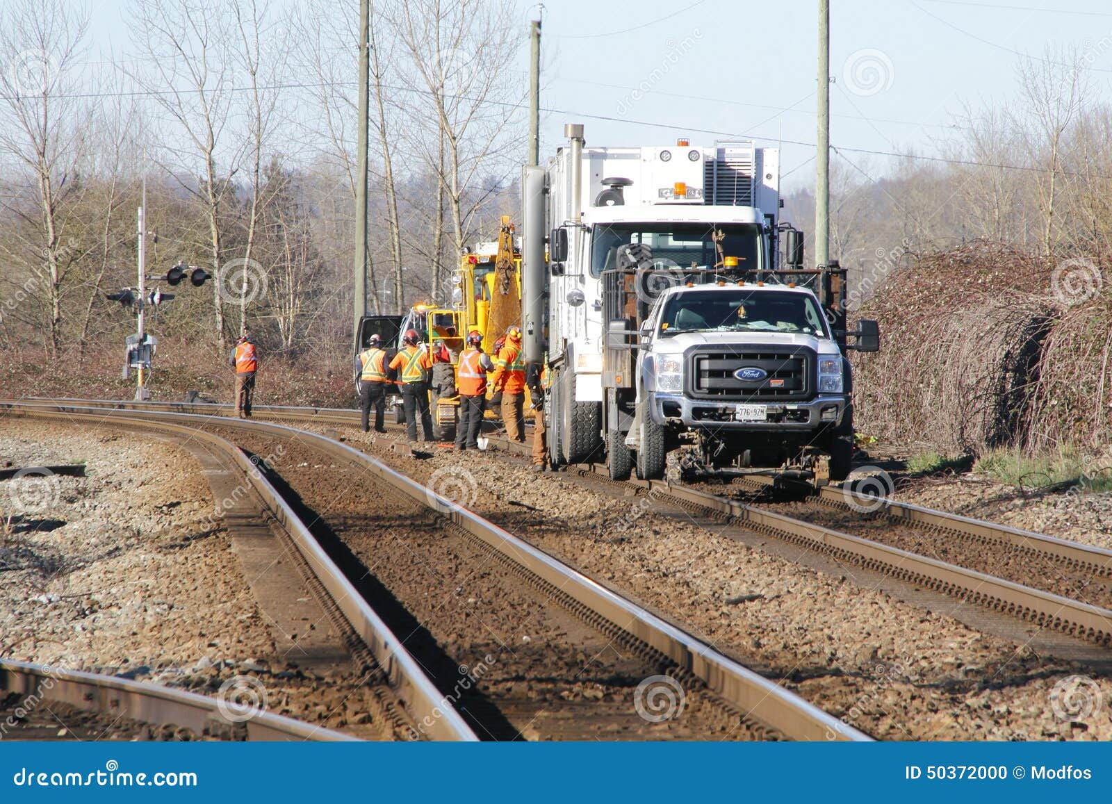 Railroad Work Crew Repairing Track Editorial Image - Image of ...