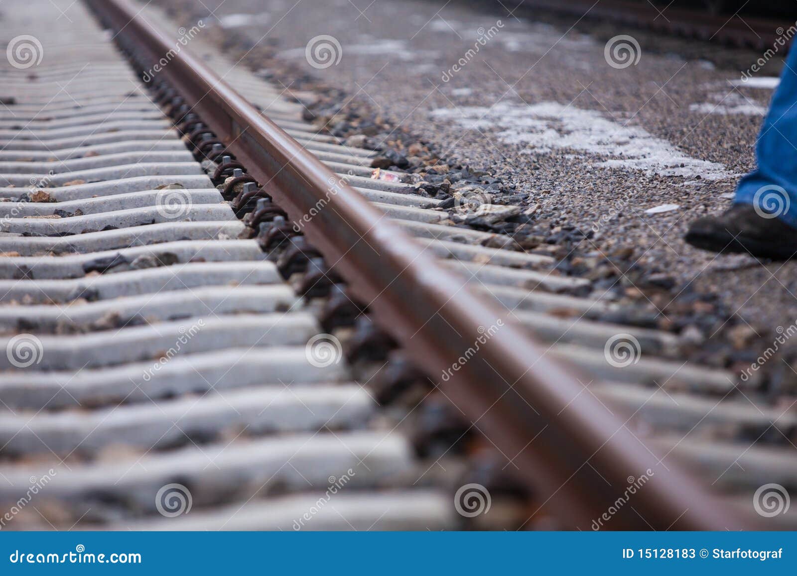 Railroad Worker beside Splint Stock Image - Image of safety, worker ...