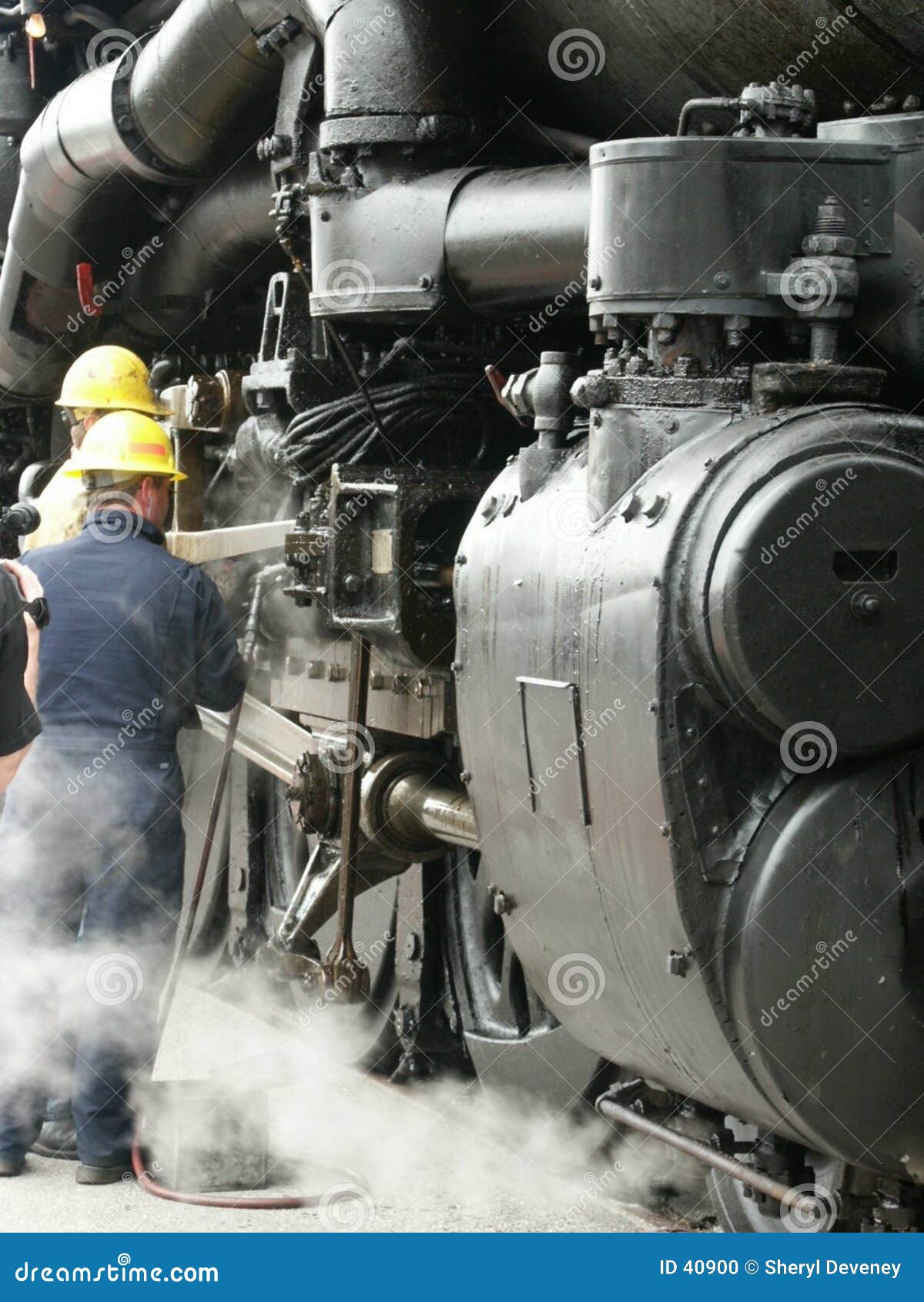 Railroad workers stock photo. Image of steam, wheel, work - 40900