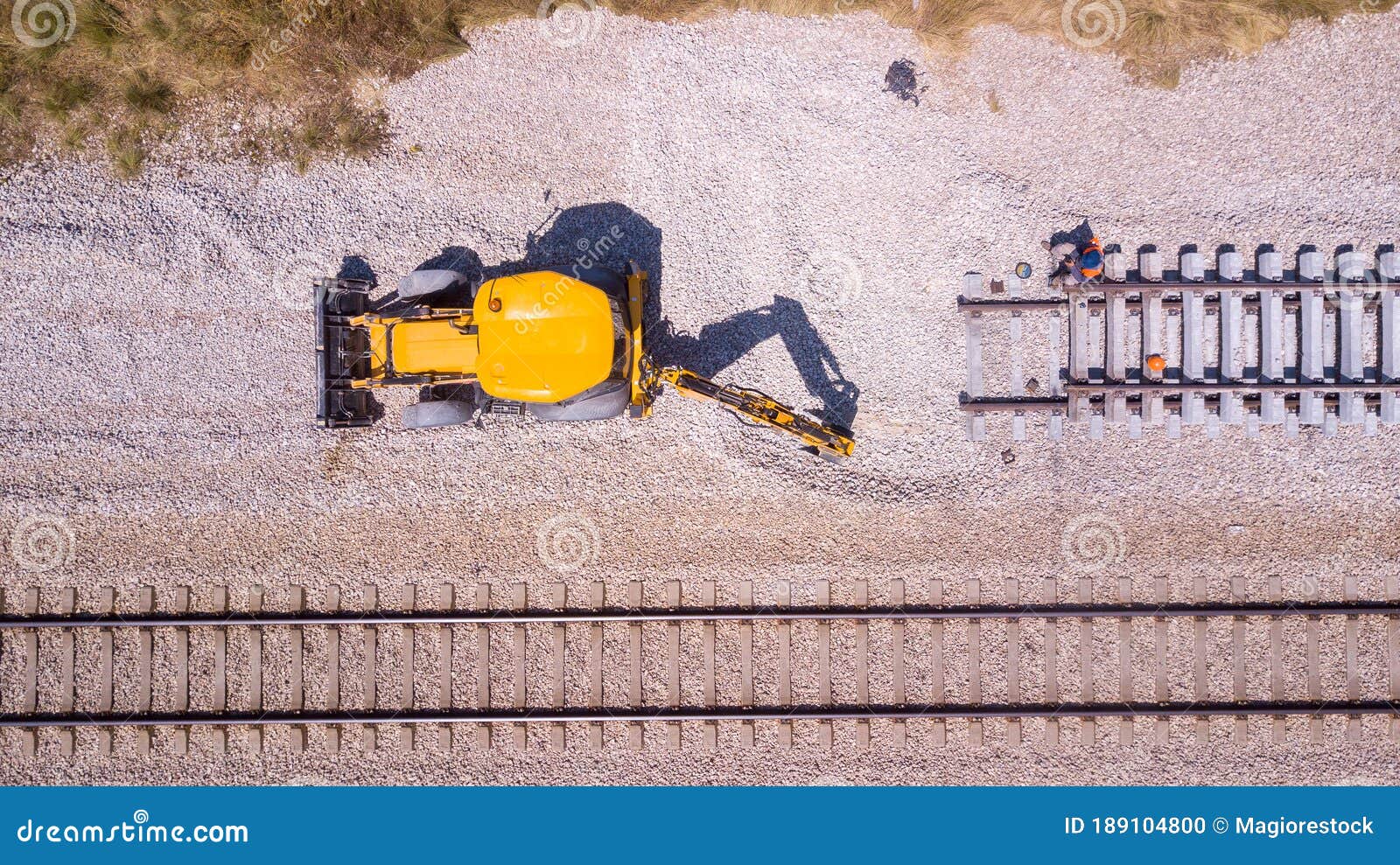 Railroad Workers Repairing a Broken Track. Repairing Railway. Rail ...
