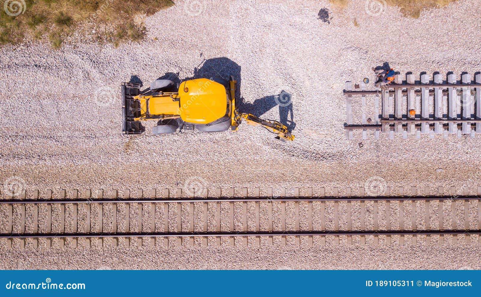 Railroad Workers Repairing a Broken Track. Repairing Railway. Rail ...