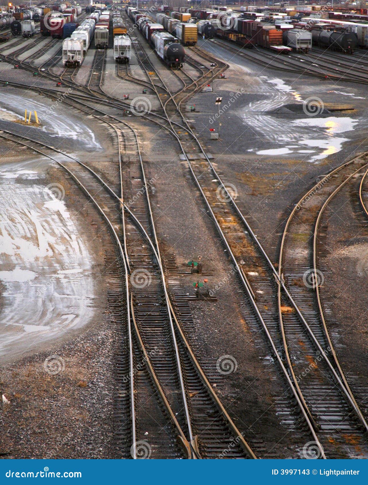 Railroad yard 03 stock image. Image of rail, railroad - 3997143